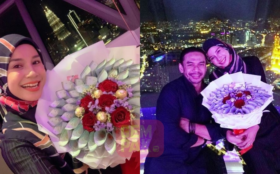 "Tak Perlu Pening Fikir Nak Beli Hadiah Apa" - Memey Suhaiza Dapat Hadiah Jambangan Duit Sempena ...