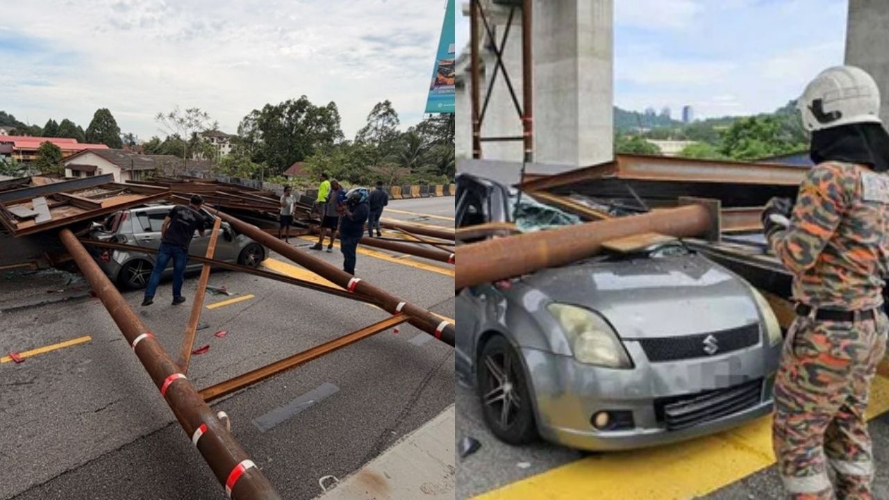 Nyaris Maut, Wanita Selamat Selepas Kereta Dihempap Runtuhan Binaan di ...