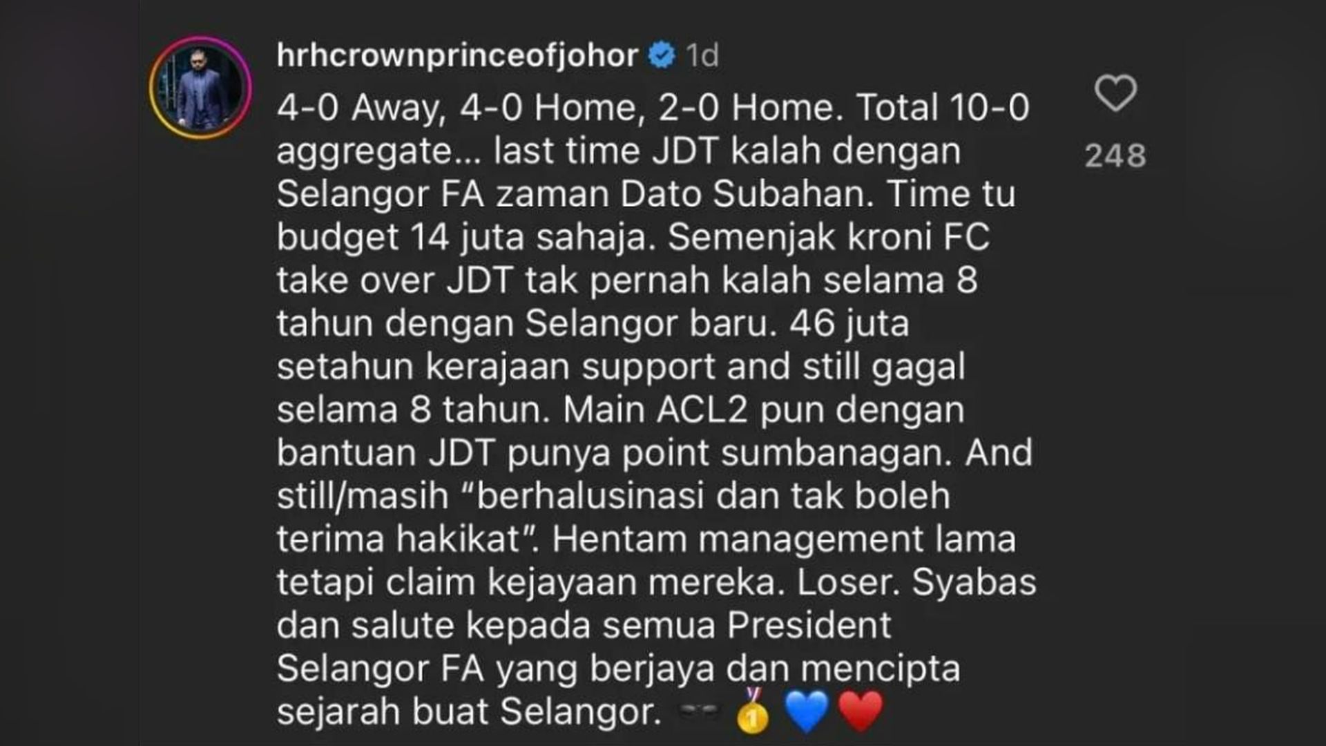 Apa perasaan pihak pengurusan Selangor bila baca komen TMJ? | Stadium Astro