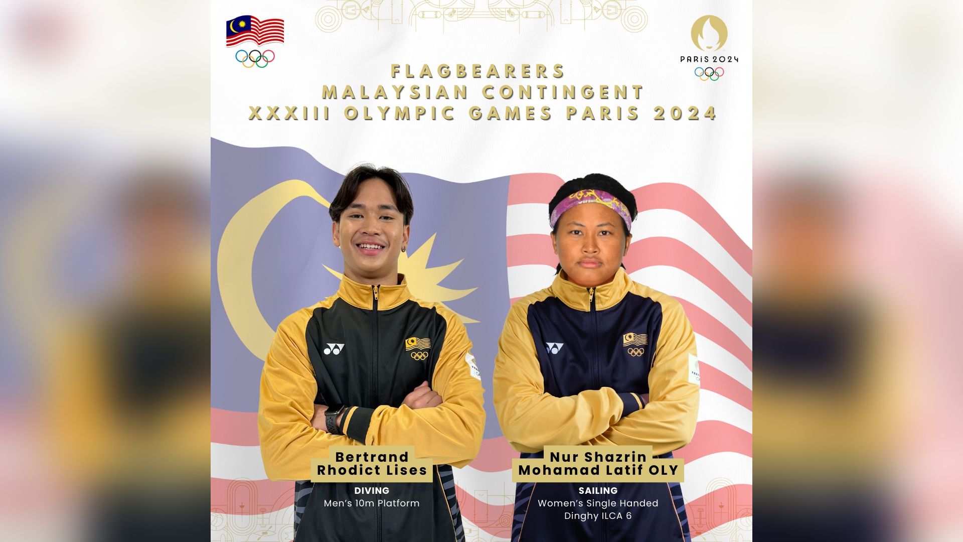 Paris 2024: Bertrand Rhodict, Nur Shazrin dipilih sebagai pembawa Jalur ...