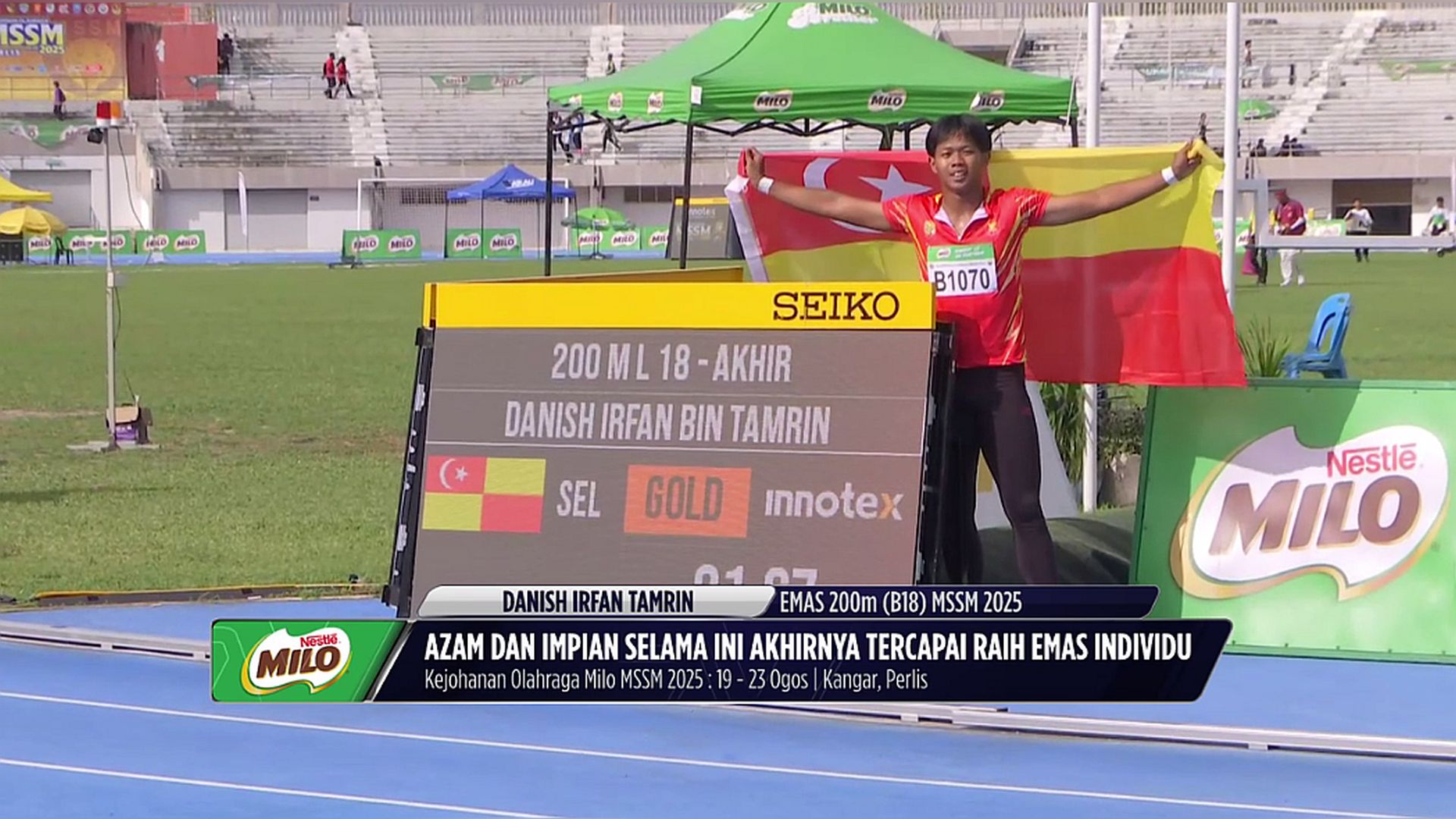 Milo MSSM Olahraga 2025: Danish Irfan rangkul emas 200m lelaki ...