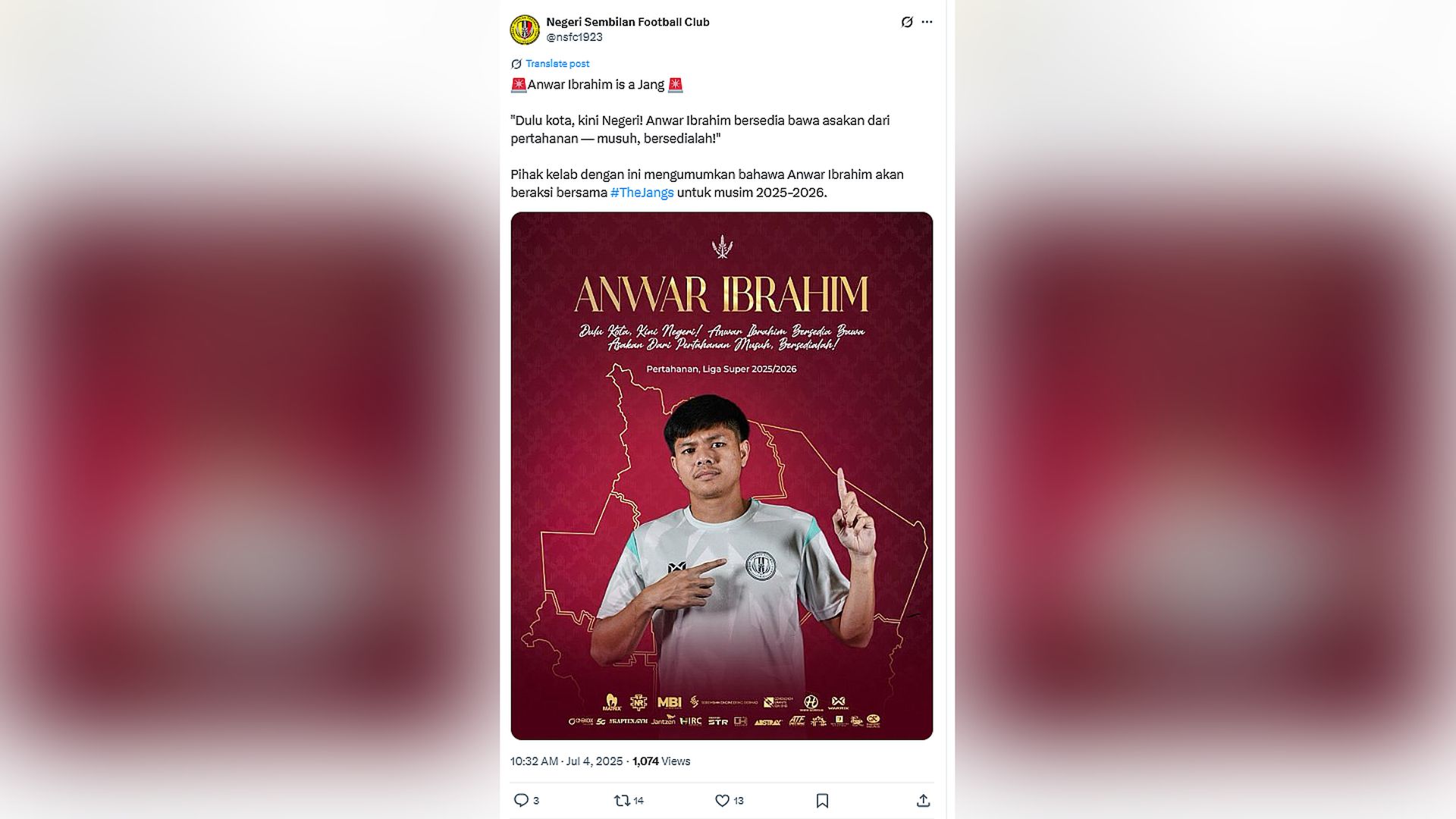 Anwar Ibrahim sah sertai Negeri Sembilan | Stadium Astro