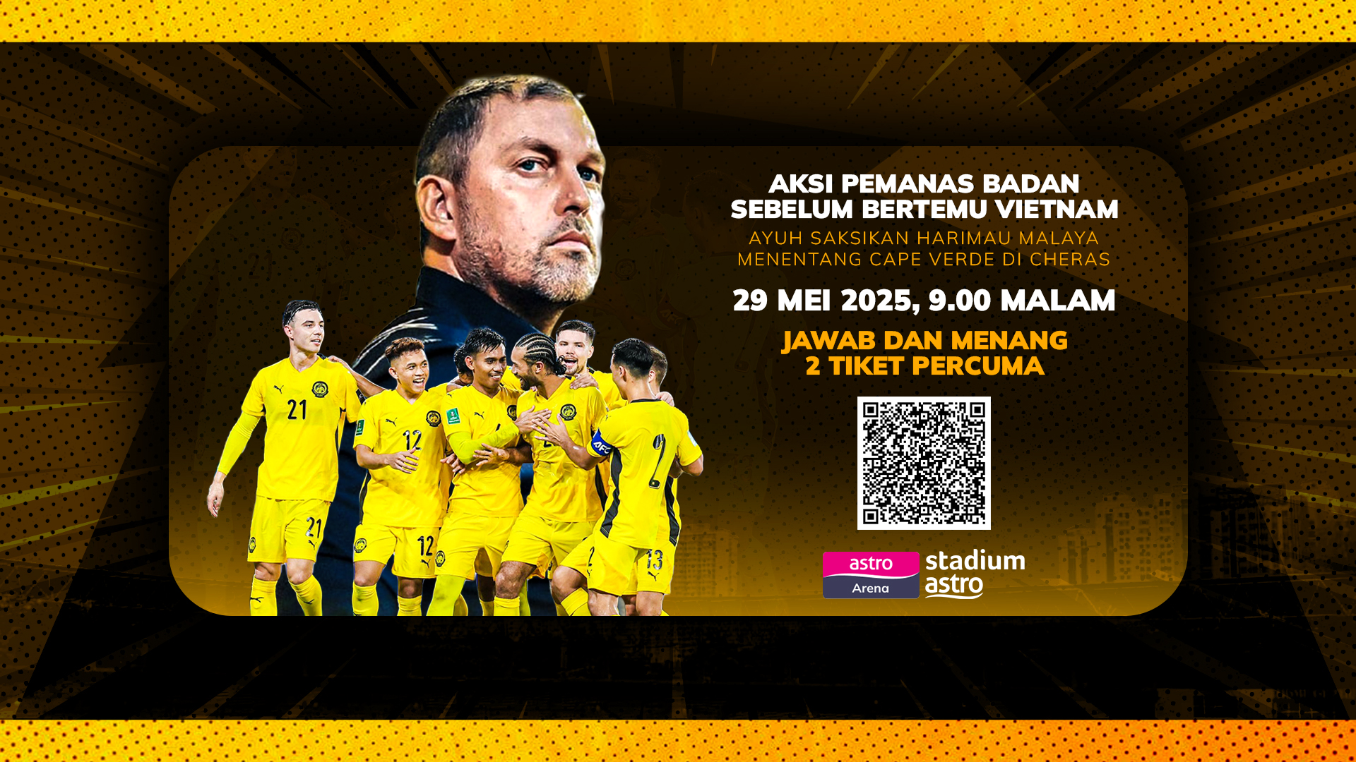 Tiket masih ada, jawab soalan mudah dan menang dua tikat aksi Harimau ...