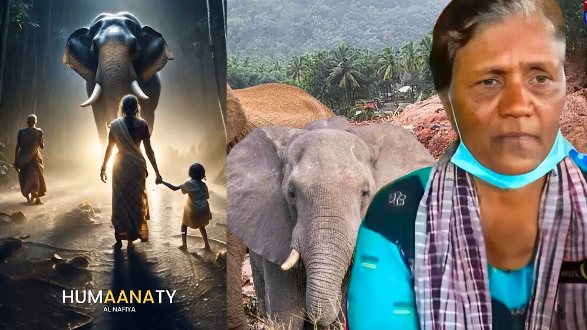 Elephants and Tusker Rescues Family During Wayanad Landslide, Survivors ...